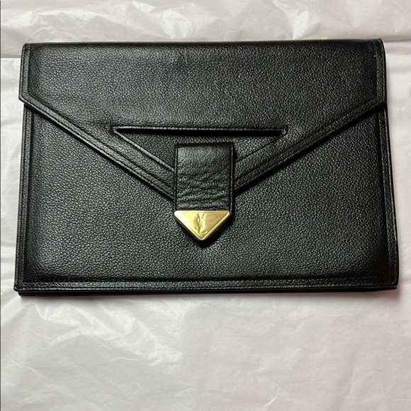 Yves Saint Laurent | Bags | Ysl All Leather Vintage Clutch Comes With ...